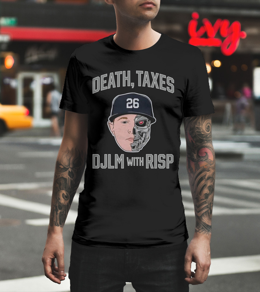 Death Taxes DJLM With RISP 26 Hat Half Human Half Robot T-Shirt