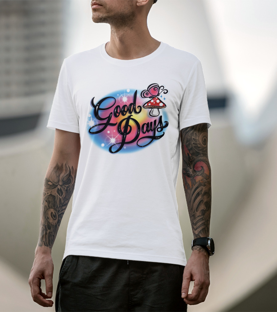 Good Days Mushroom Psychedelic Retro Vibe T-Shirt