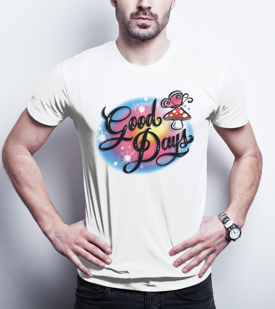 Good Days Mushroom Psychedelic Retro Vibe T-Shirt