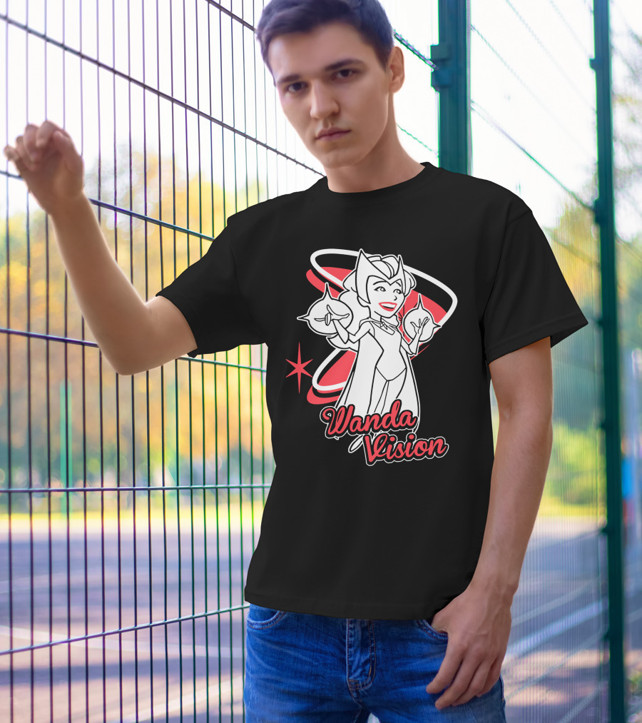 WandaVision Scarlet Witch Retro Cartoon T-Shirt