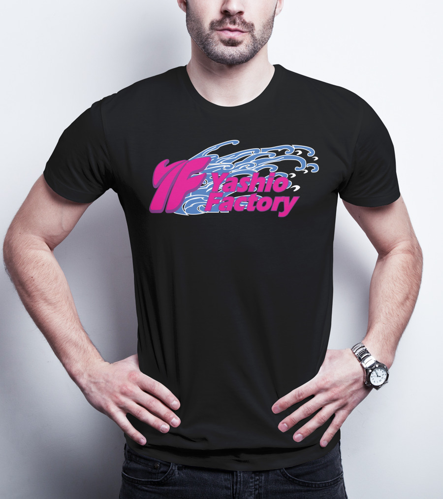 Yashio Factory Pink And Blue Wave T-Shirt
