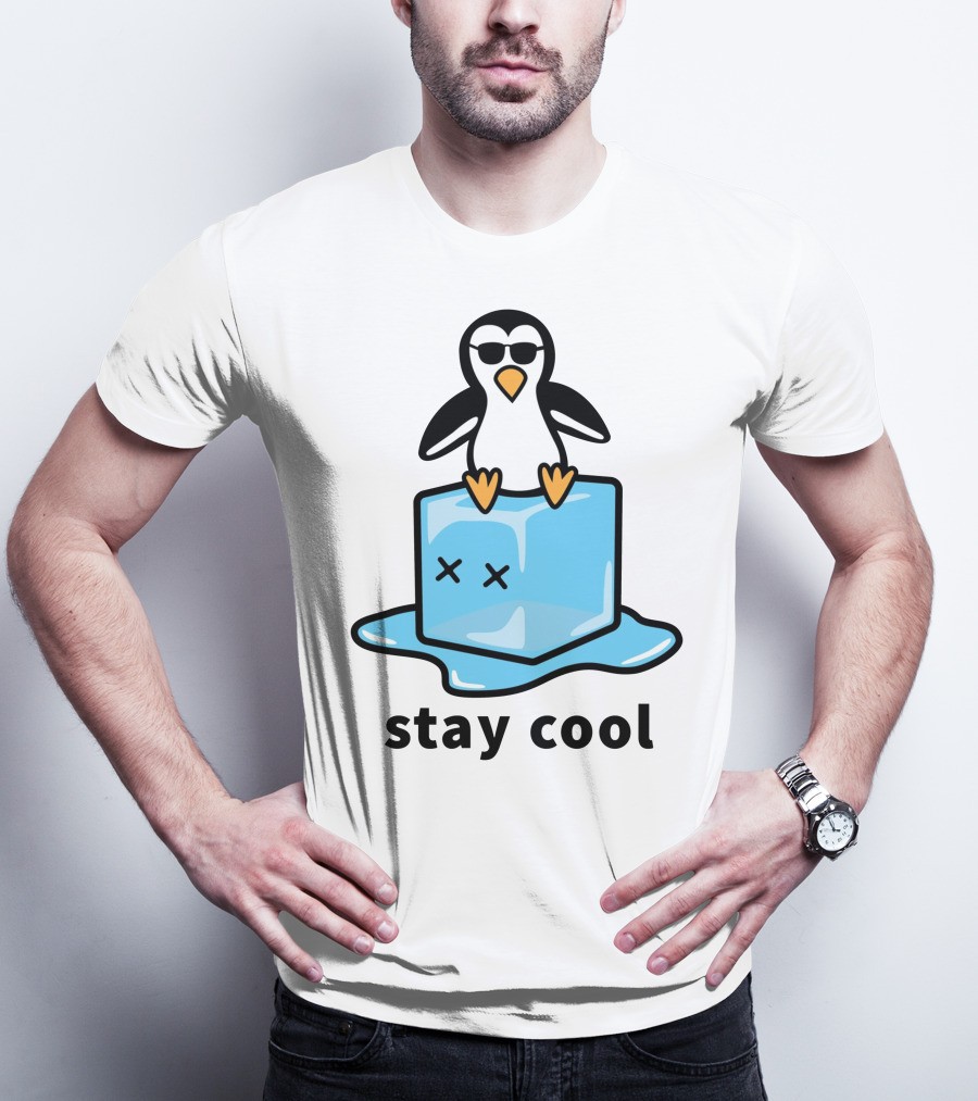 Stay Cool Dumb Club Merch Penguin Ice Cube T-Shirt