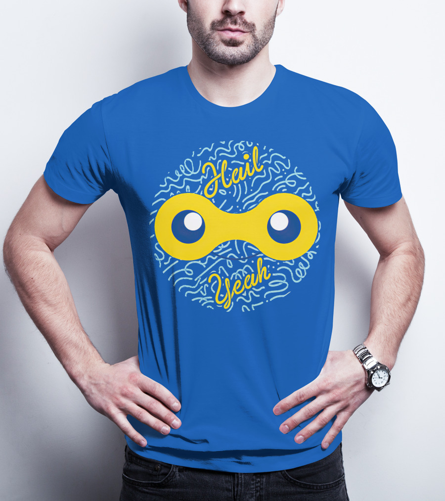 Mandjtv Hail Yeah Yellow Double Eye T-Shirt