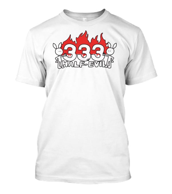 333 Half Evil Flame Bunny T-Shirt