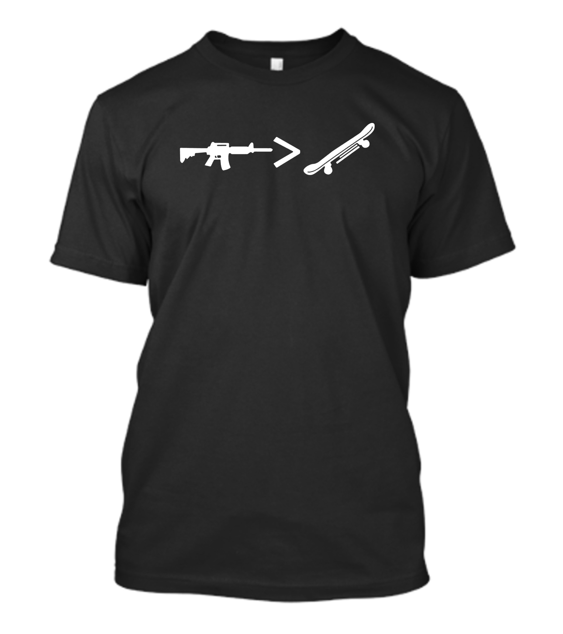 AR Rifle Greater Than Skateboard Longsleeve T-Shirt