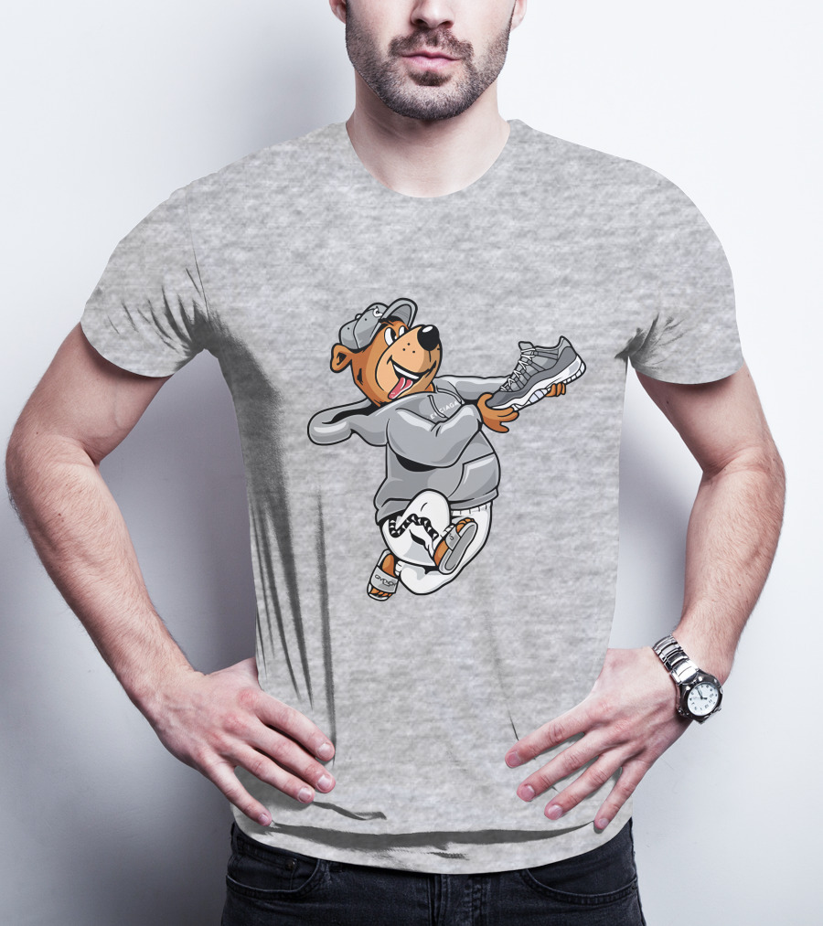 Cool Grey 11s Bear With Sneakers T-Shirt