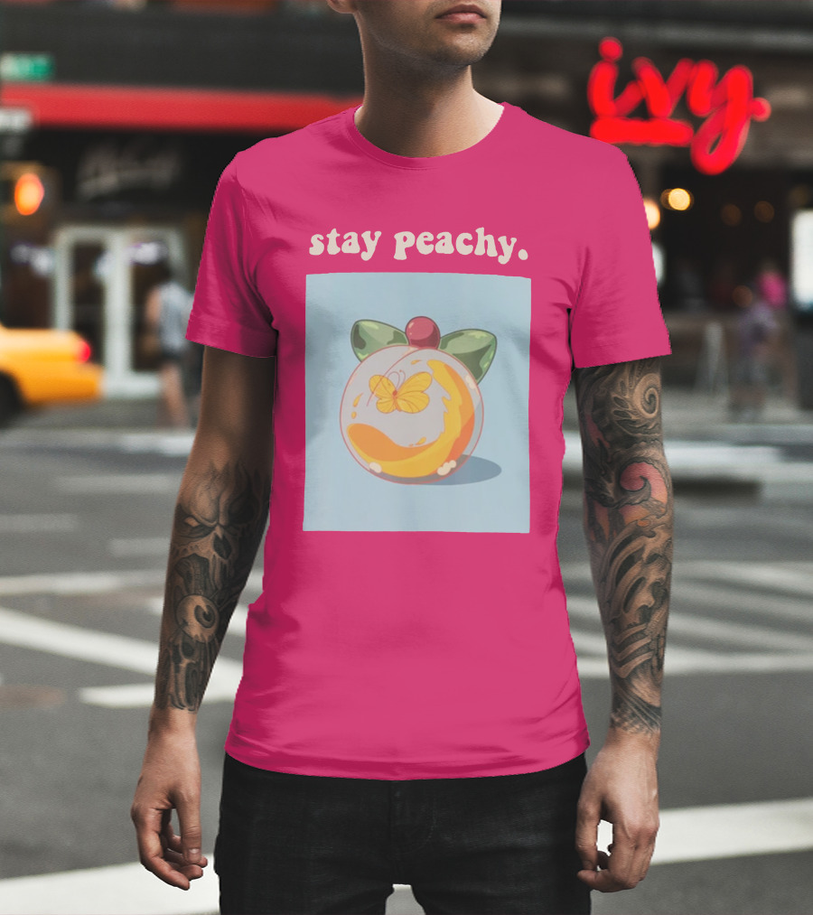 Stay Peachy Butterfly Peachy Squad Merch T-Shirt