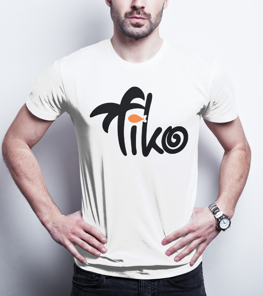 Tiko Fish Logo With Palm Tree T-Shirt