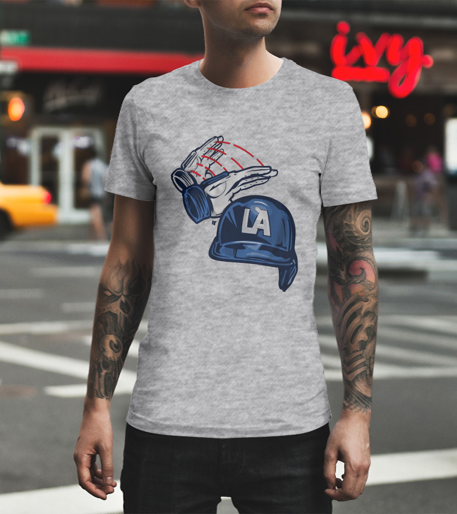 BreakingT Dunk On Em LA Helmet And Gloves T-Shirt