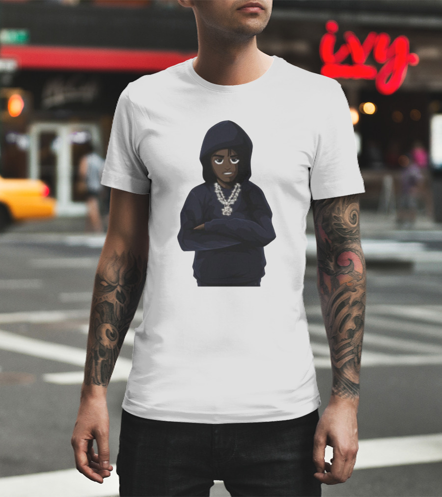 Lil Tjay Merch Hoodie Character With Chains T-Shirt