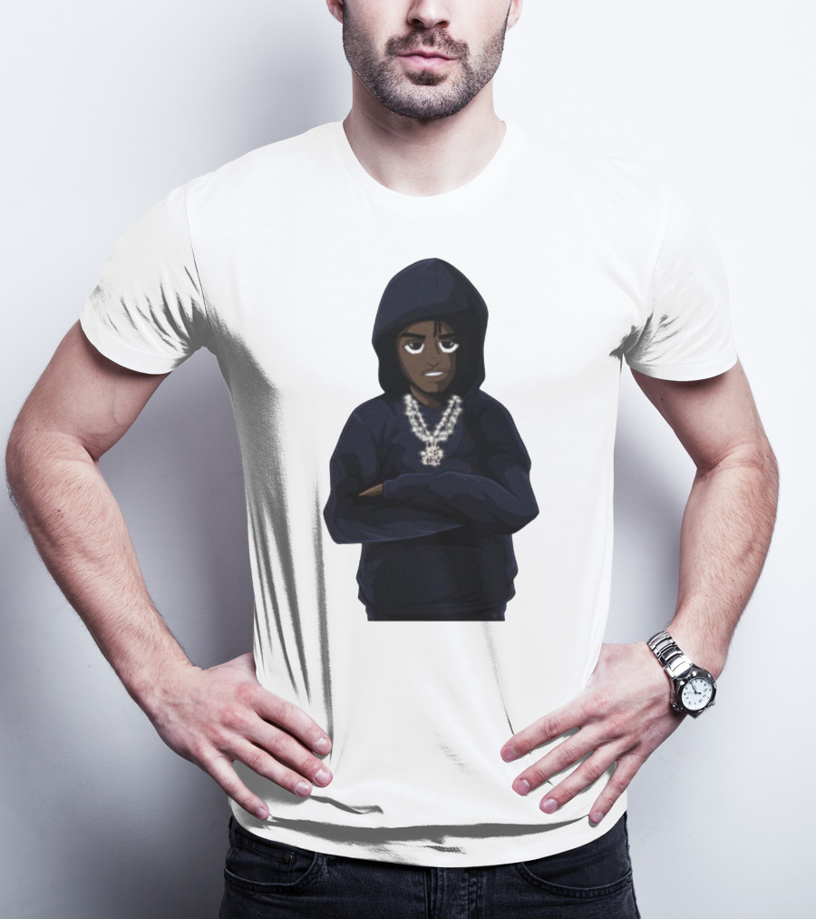 Lil Tjay Merch Hoodie Character With Chains T-Shirt