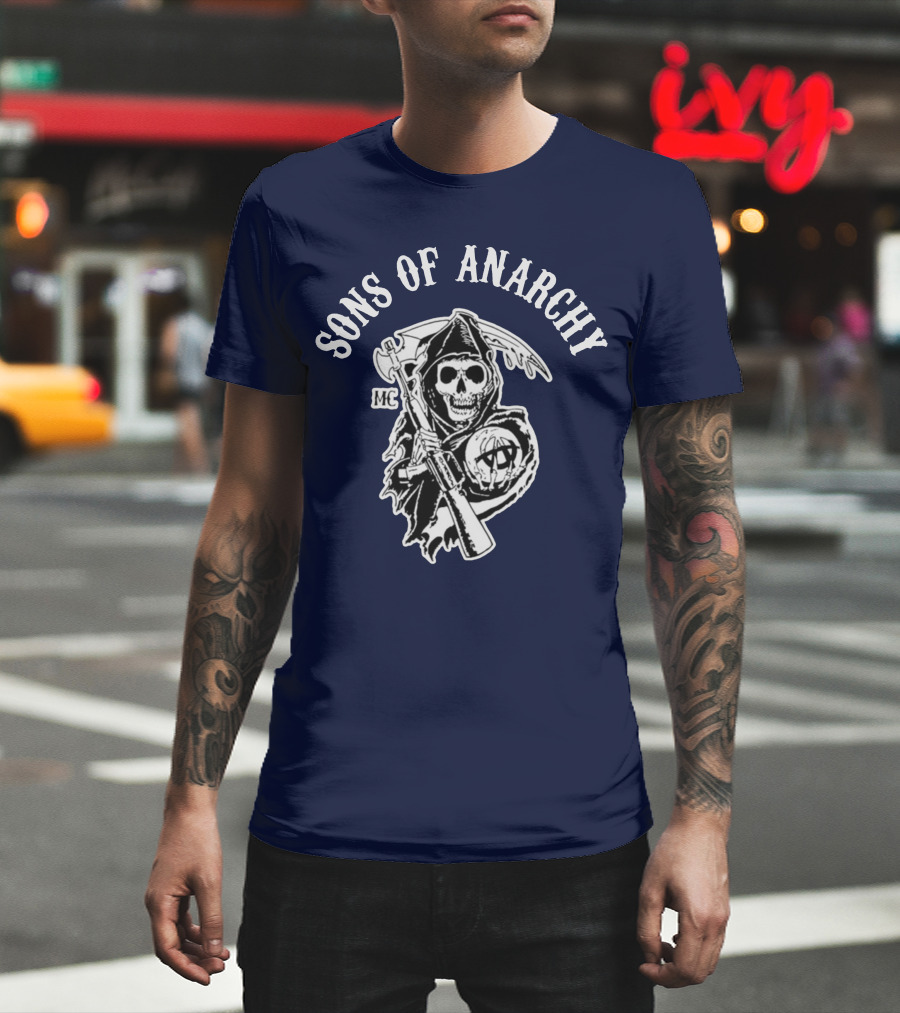 Sons Of Anarchy MC Grim Reaper Iconic Merchandise T-Shirt
