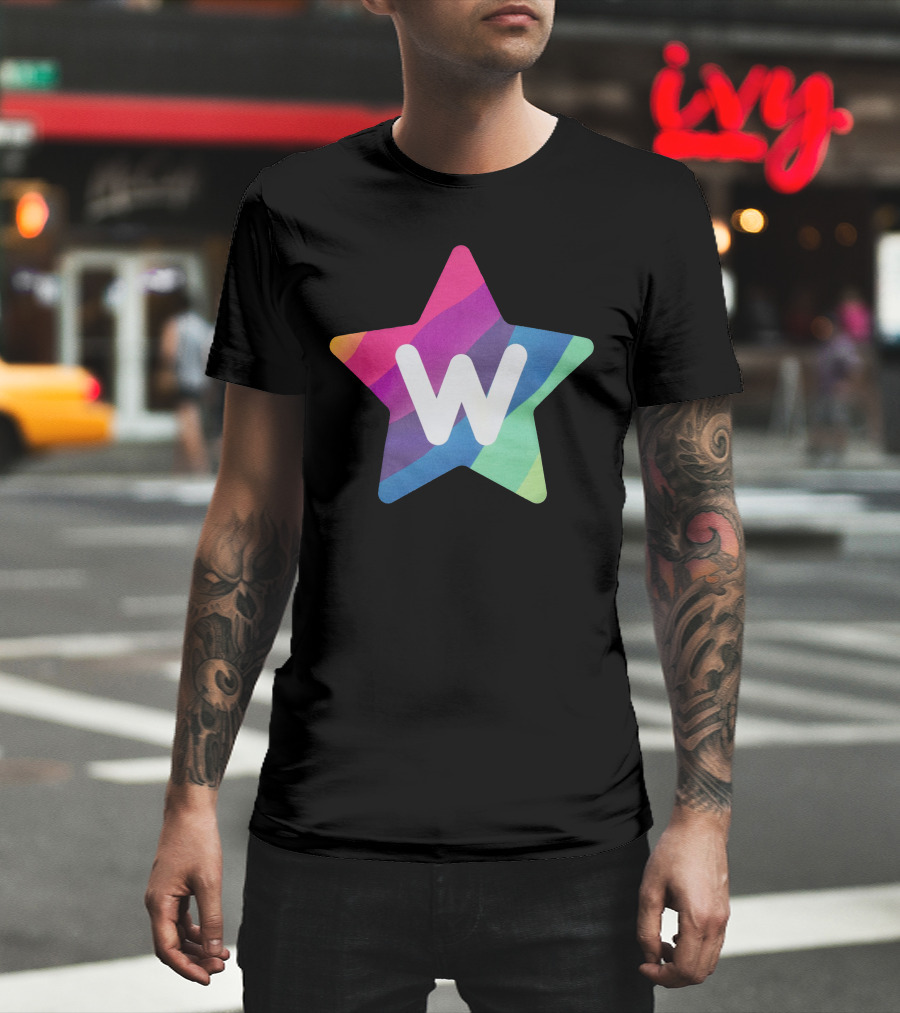 W Star Rainbow Rocket Merch T-Shirt