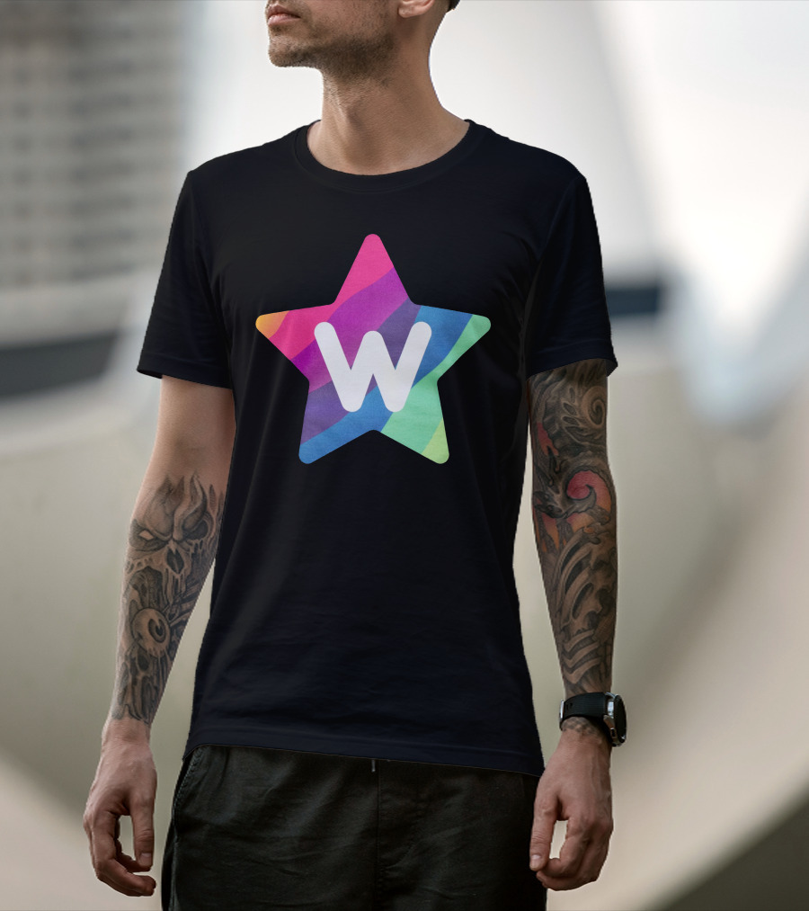 W Star Rainbow Rocket Merch T-Shirt