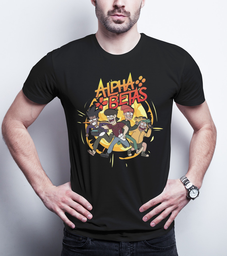 Alpha Betas Animated Characters Action Scene T-Shirt