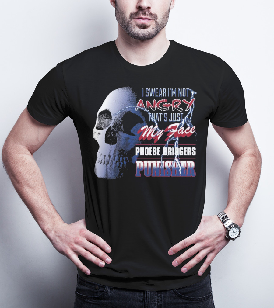 I Swear I'm Not Angry That's Just My Face Phoebe Bridgers Punisher T-Shirt