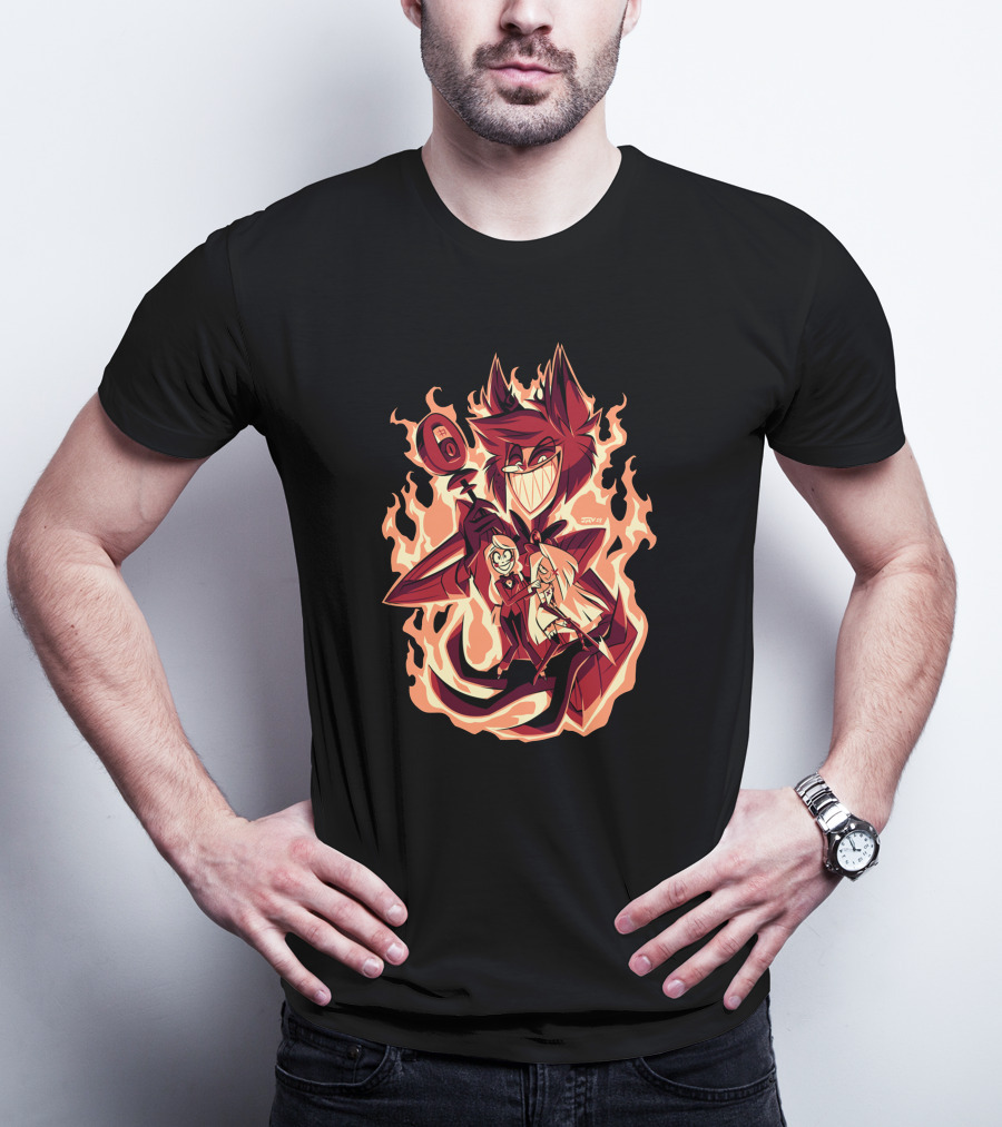 Hazbin Hotel Hellish Grasp Alastor Flame T-Shirt