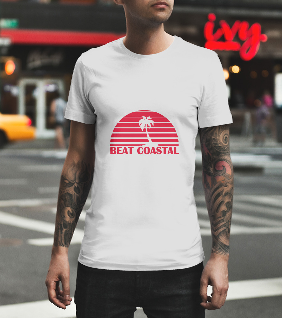 Beat Coastal Sunset Palm Tree T-Shirt