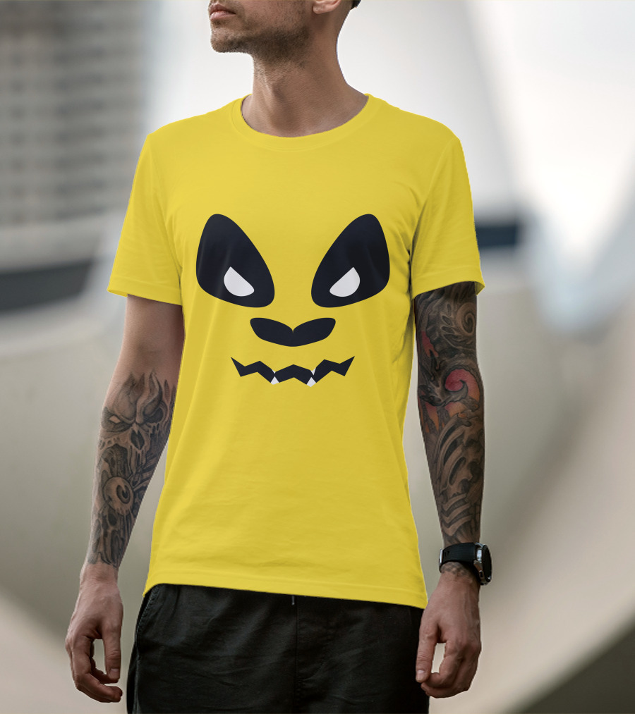 Sapnap Merch Halloween Panda Face Yellow T-Shirt