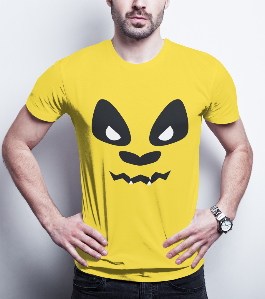 Sapnap Merch Halloween Panda Face Yellow T-Shirt