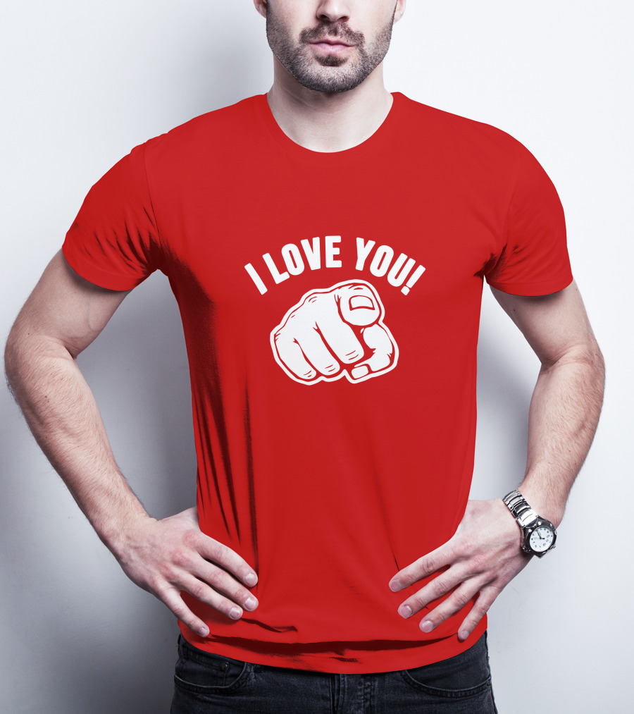 I Love You Fist Motif T-Shirt