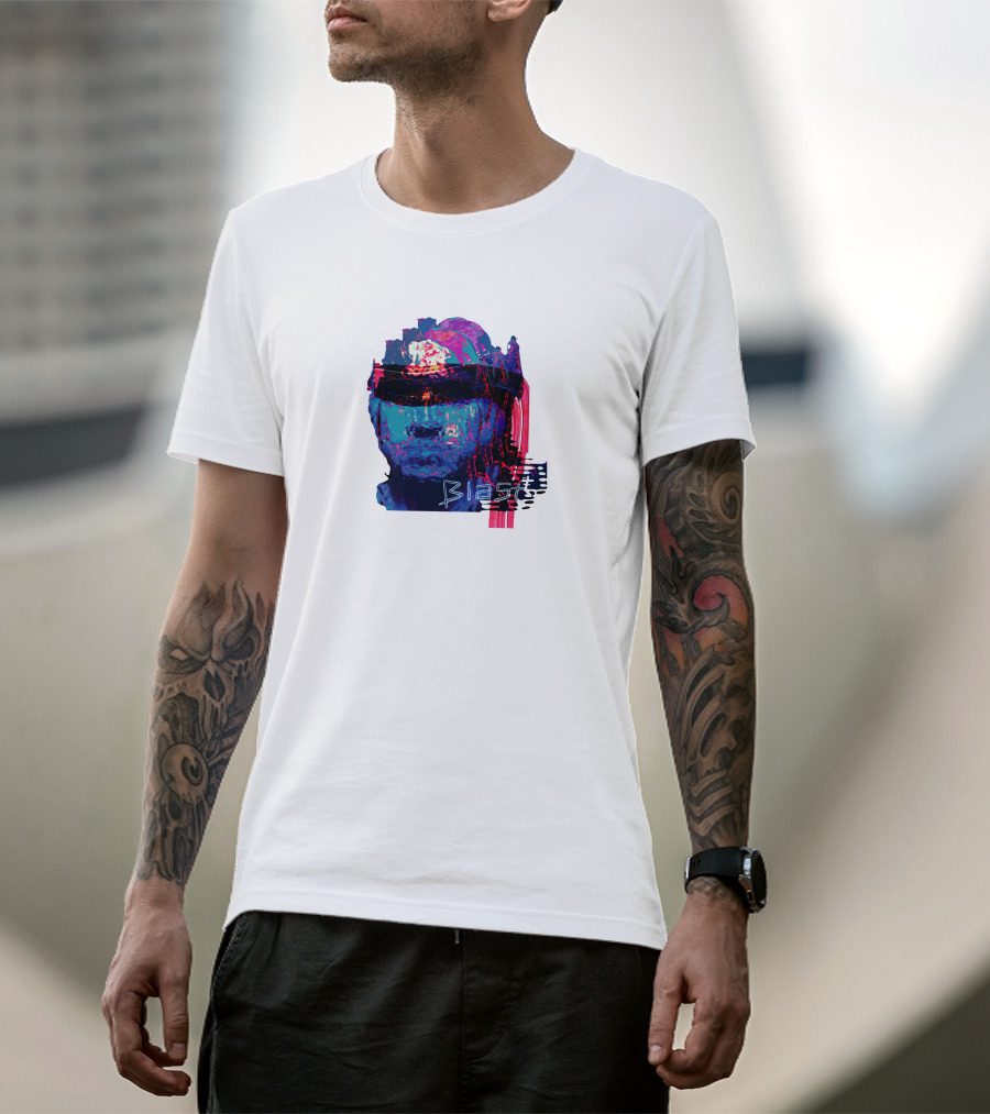 Blast Love Store Neon Abstract Visor Face T-Shirt