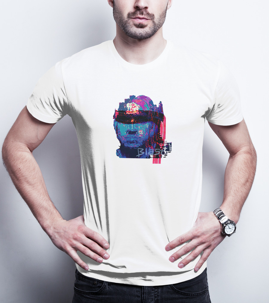 Blast Love Store Neon Abstract Visor Face T-Shirt
