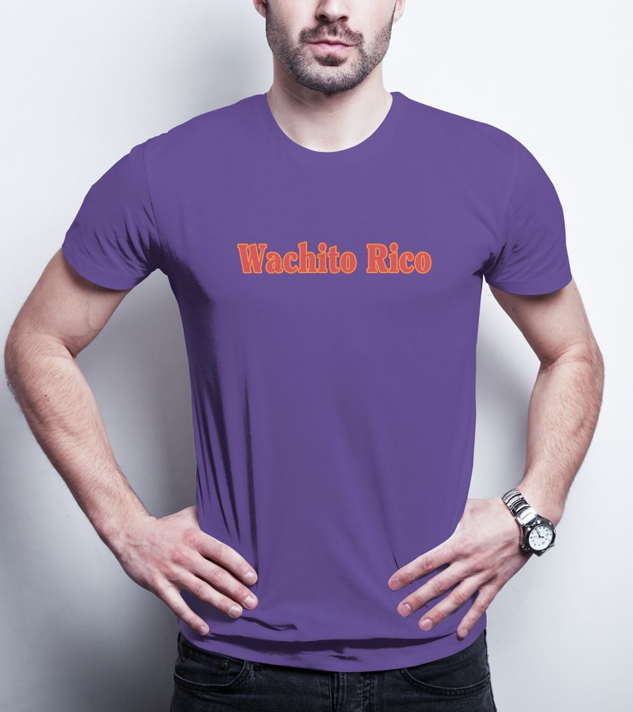 Wachito Rico Purple Text T-Shirt