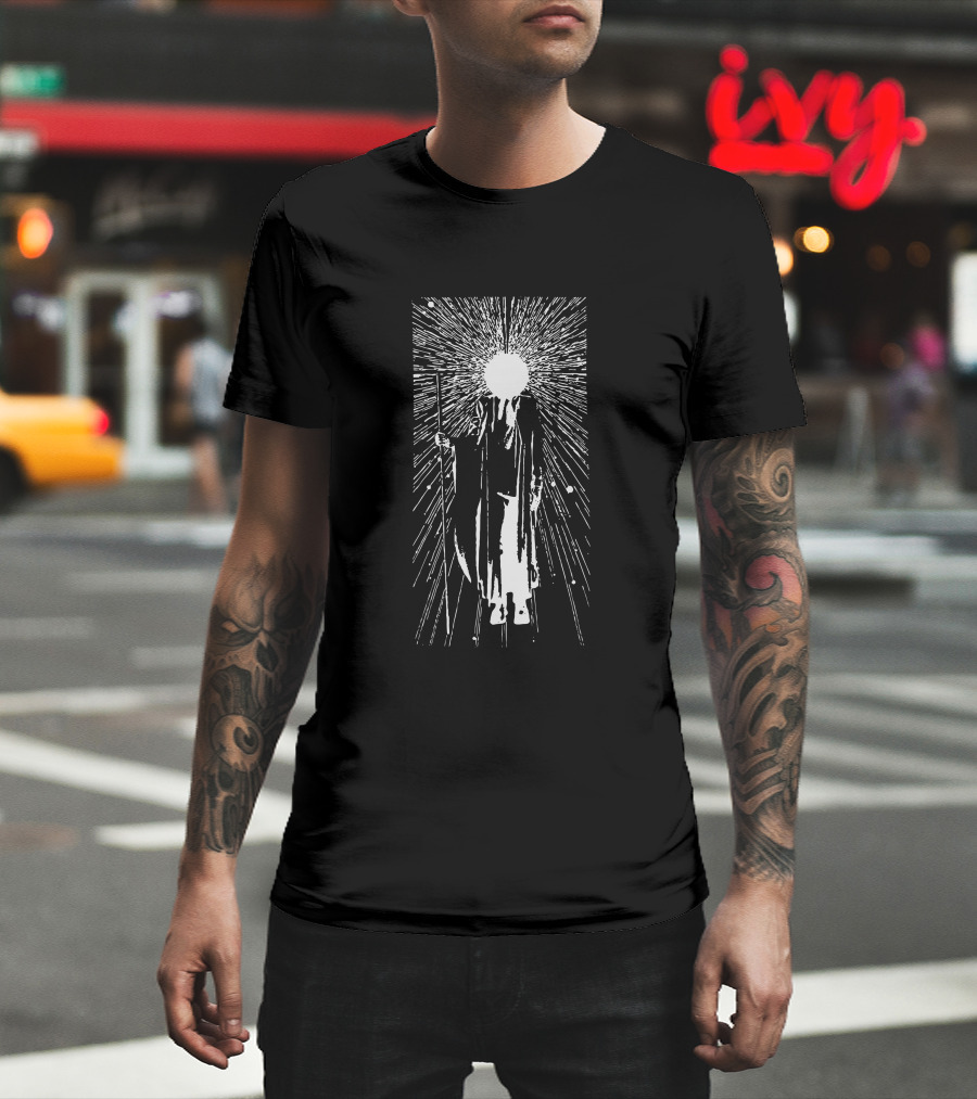 Madeon The Dischead Cosmic Radiance Figure With Staff And Rays T-Shirt