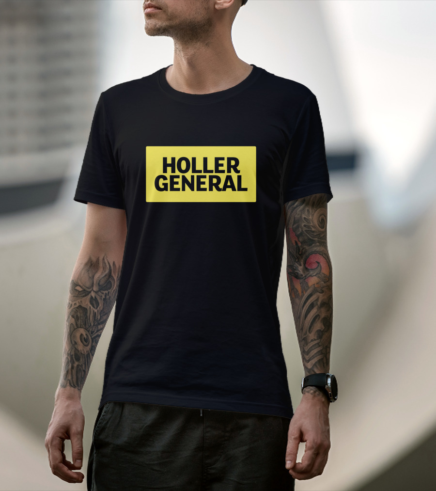 Holler General Distinct Yellow Rectangle T-Shirt