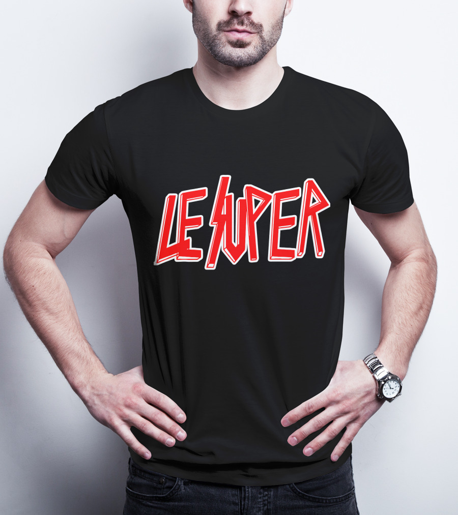 Rhest Ville Le Super Bold Red Typography T-Shirt