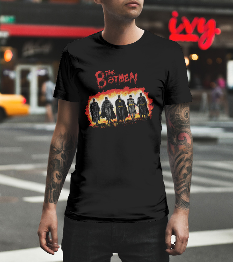 The Batmen Vintage Comic Style Heroes Ensemble T-Shirt