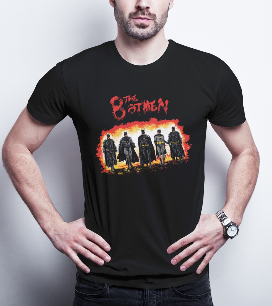 The Batmen Vintage Comic Style Heroes Ensemble T-Shirt