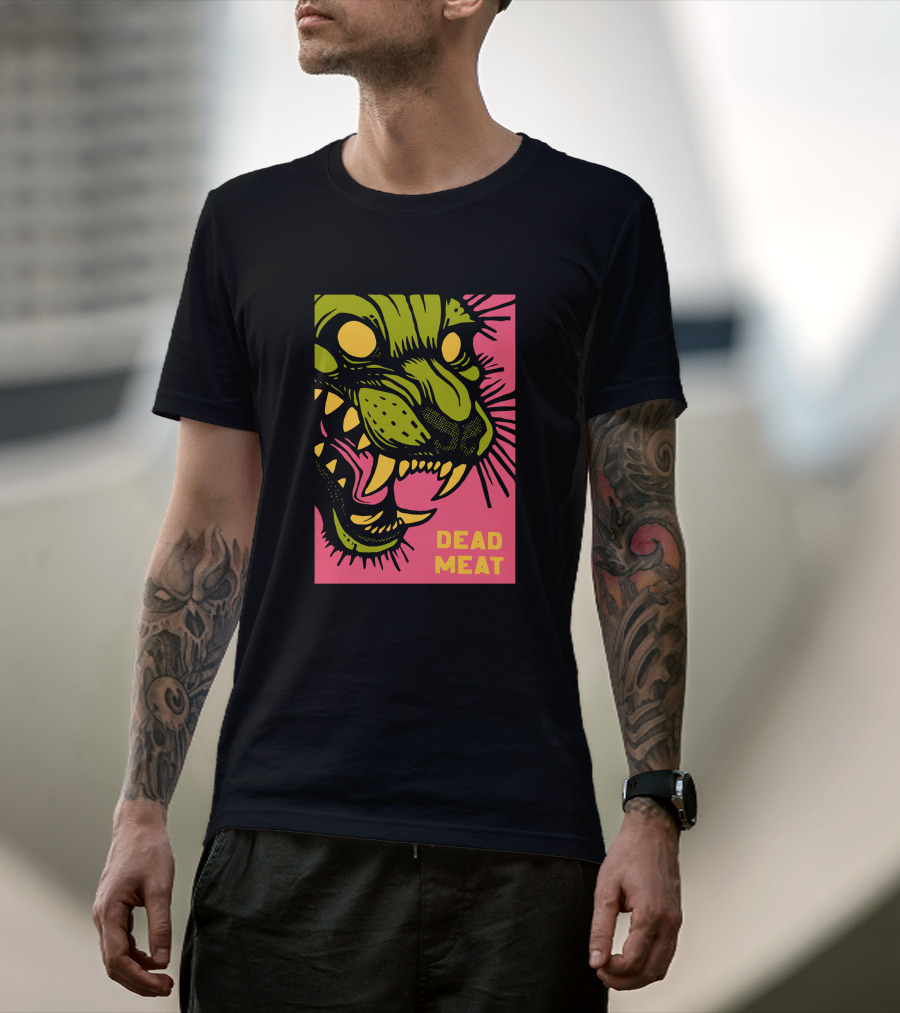 Stablercake Dead Meat Neon Tiger Face T-Shirt