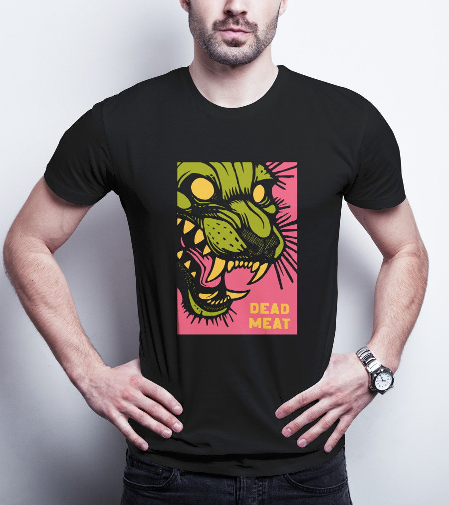 Stablercake Dead Meat Neon Tiger Face T-Shirt