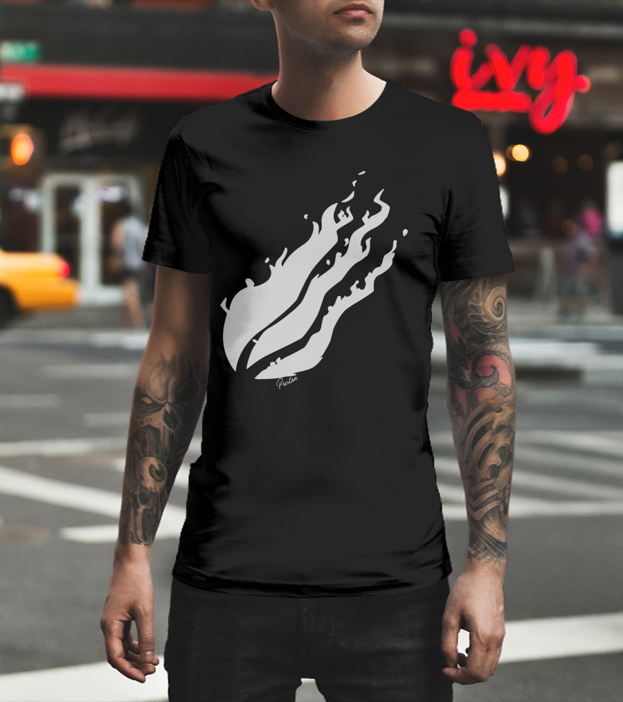 Preston Flame Black White T-Shirt