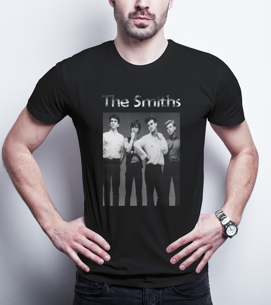 The Smiths Band Black And White Photo T-Shirt