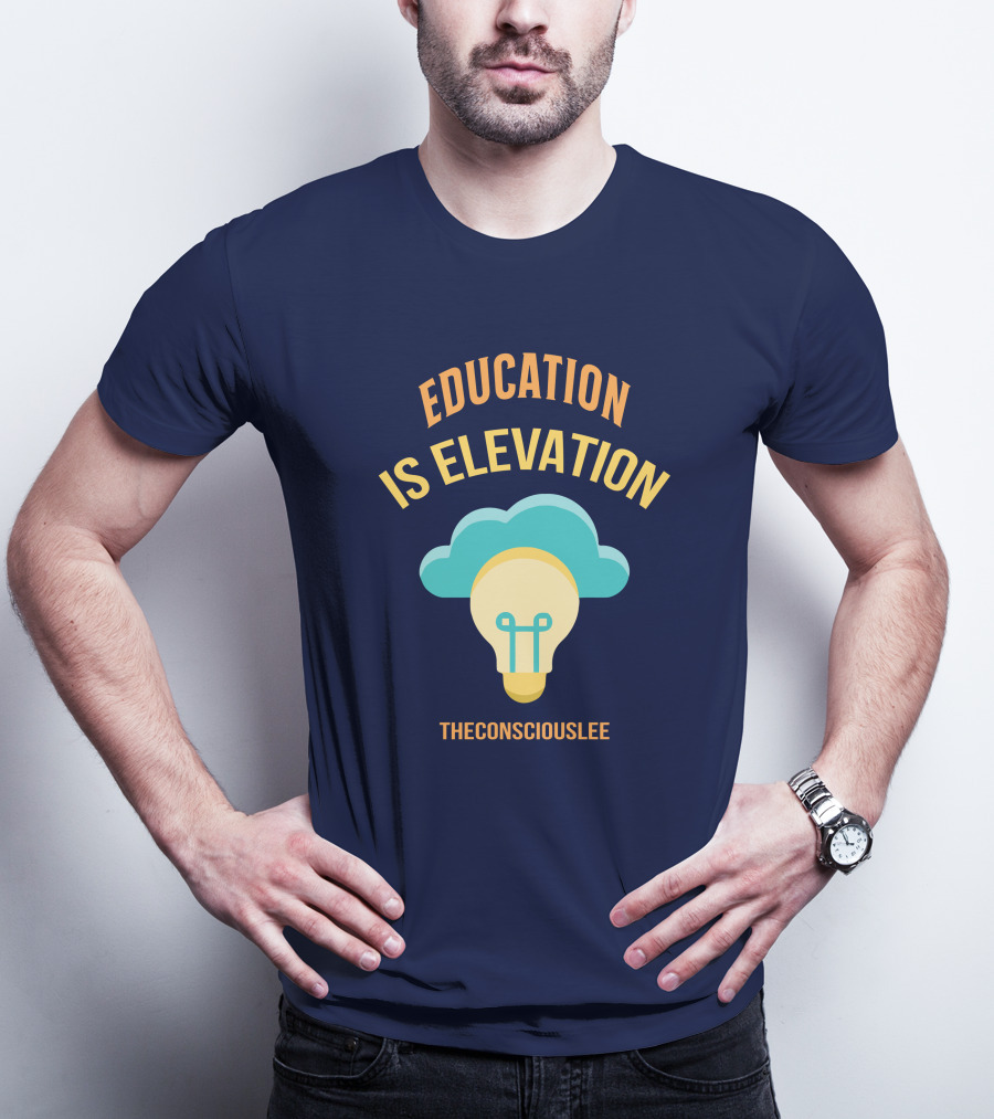 Education Is Elevation The Consciouslee Light Bulb And Cloud T-Shirt