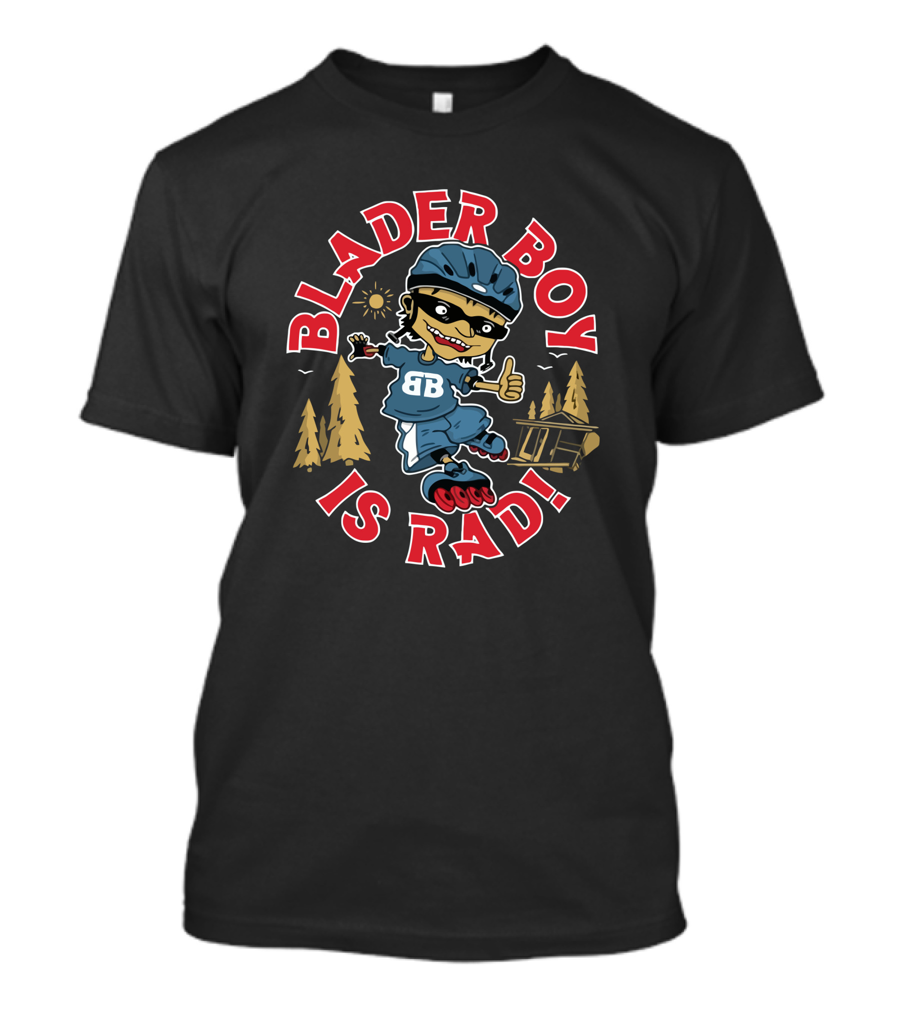Blader Boy Is Rad Roller Skating Adventure Danny Mullen T-Shirt