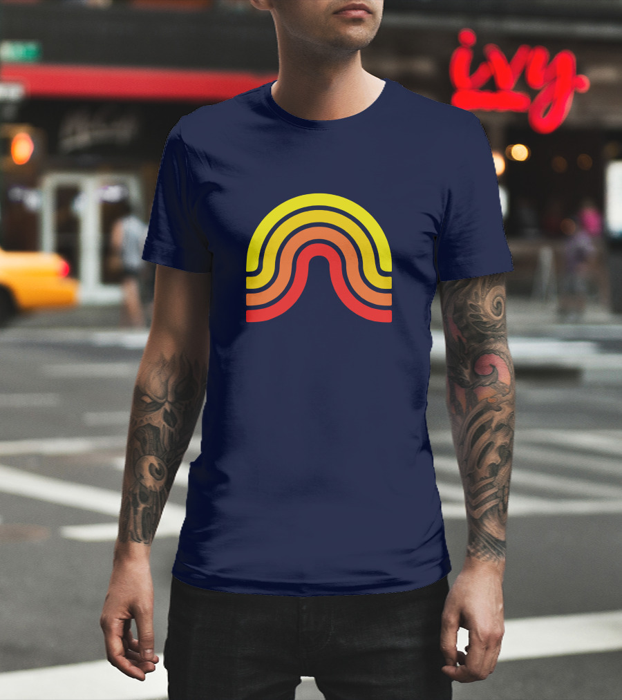 The Geoff Stuff Olden Days Rainbow Logo Geof Flramsey T-Shirt