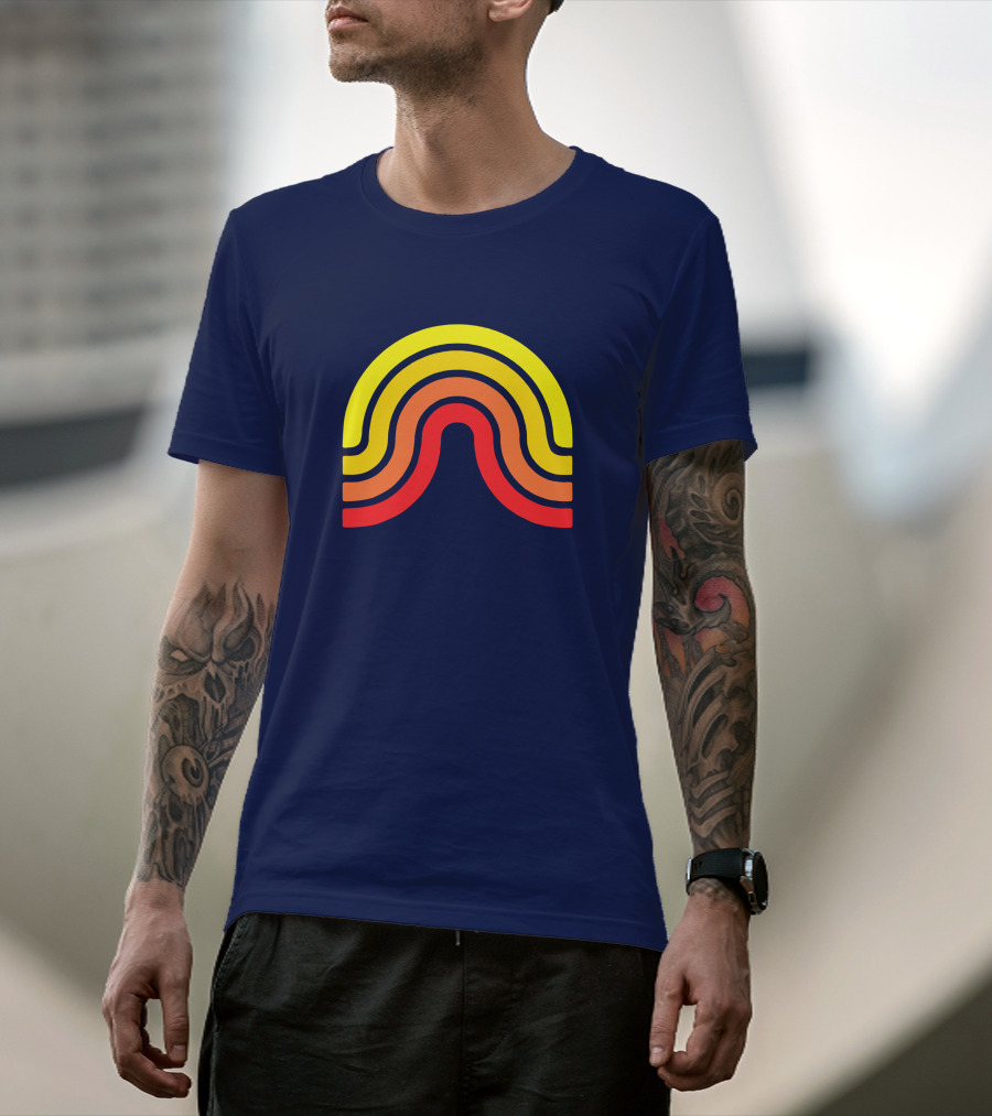 The Geoff Stuff Olden Days Rainbow Logo Geof Flramsey T-Shirt