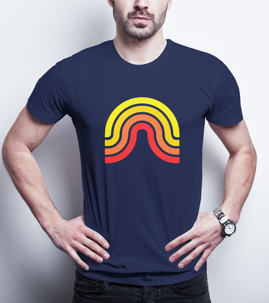 The Geoff Stuff Olden Days Rainbow Logo Geof Flramsey T-Shirt