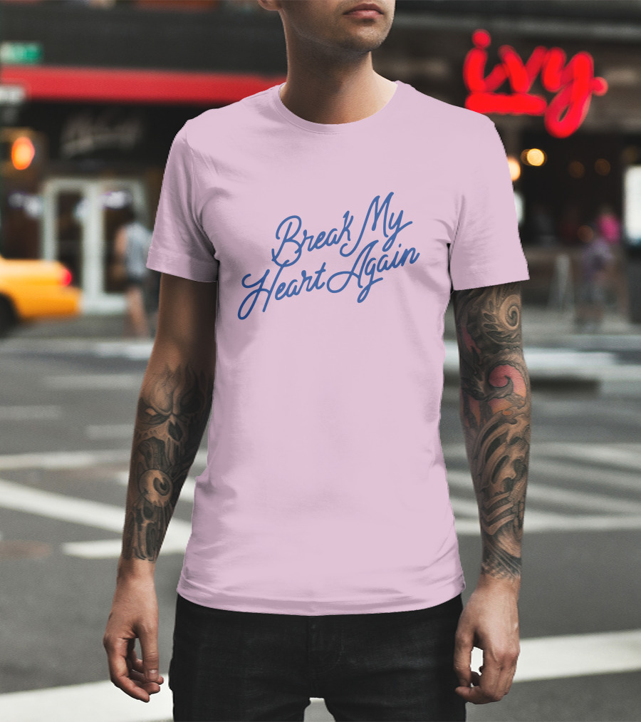 Finneas Break My Heart Again Merch Pastel Typography T-Shirt