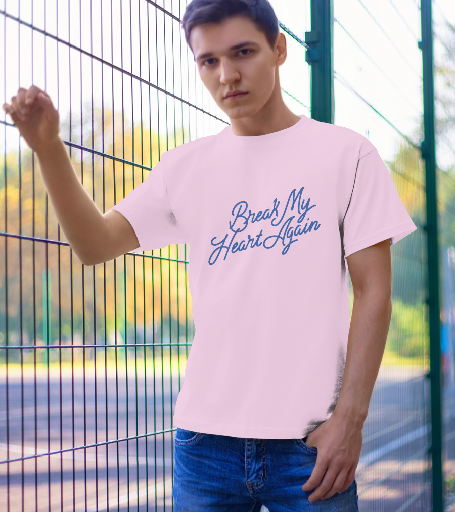 Finneas Break My Heart Again Merch Pastel Typography T-Shirt