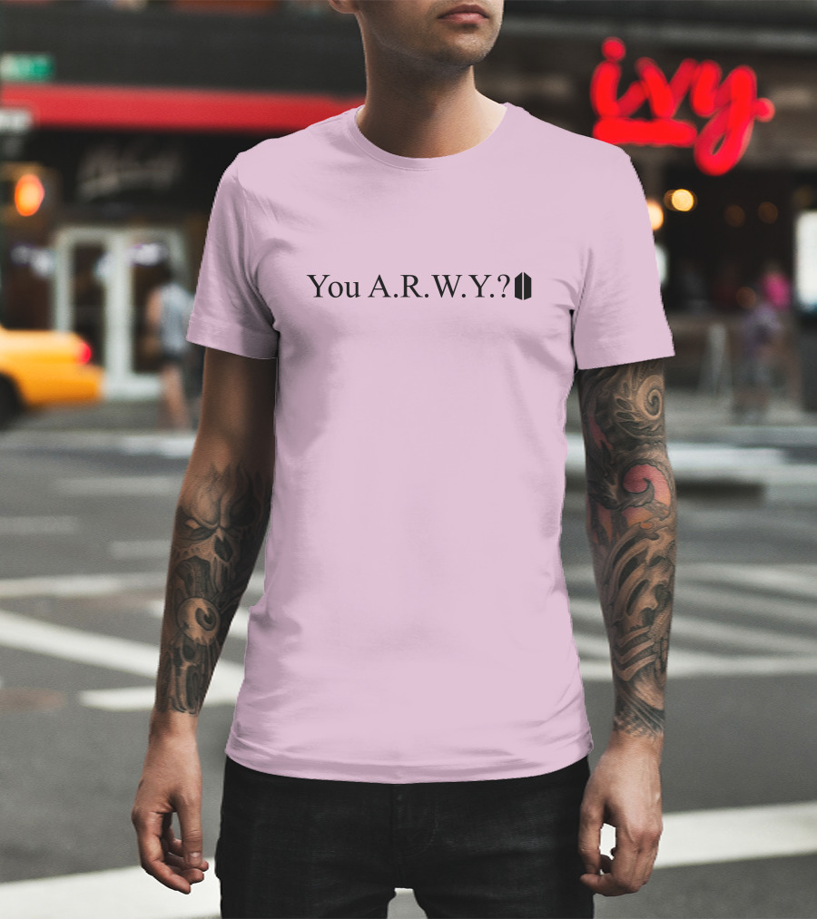 You A.R.M.Y.? With Icon Symbol Pink Background T-Shirt