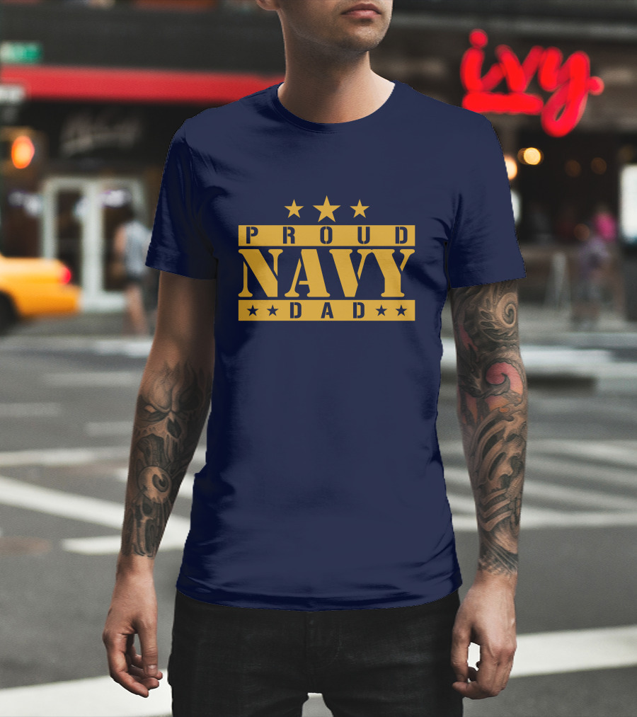 Proud Navy Dad Justmeagain34 T-Shirt