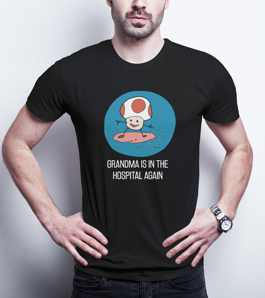 Simpleflips Grandma Hospital Again Surfing Toad Character T-Shirt
