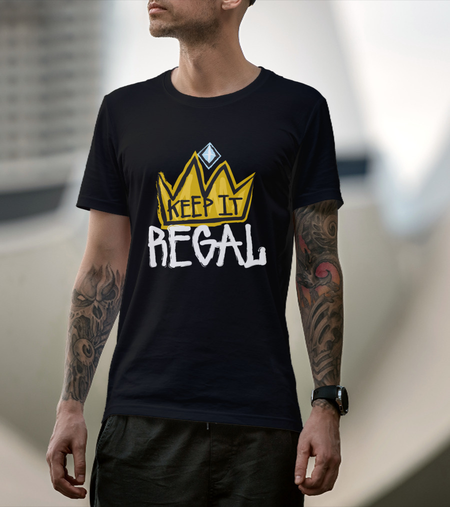 Keep It Regal Yellow Crown Diamond Emblem T-Shirt
