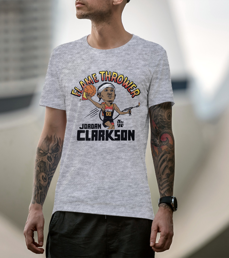 Flamethrower Jordan Clarkson Utah Basketball T-Shirt