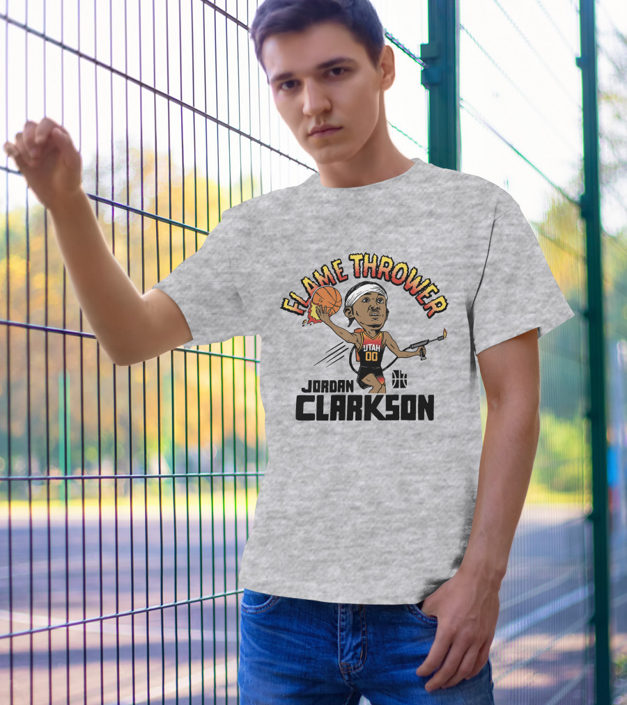 Flamethrower Jordan Clarkson Utah Basketball T-Shirt
